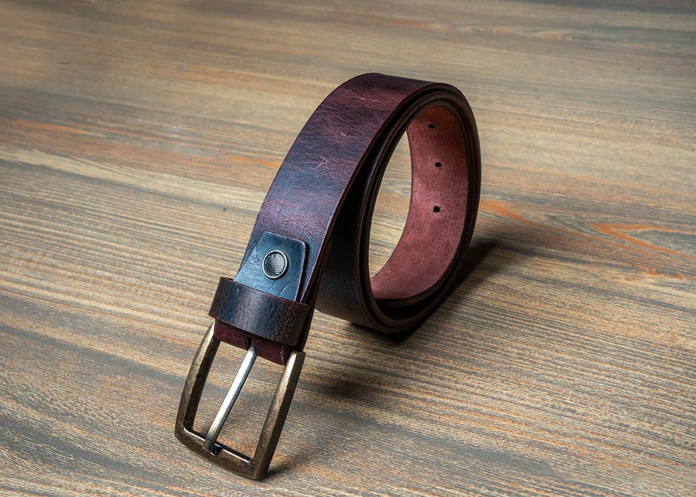 Dark Brown Handmade Pure Pull-Up Leather Belt – FashionFolds Canada